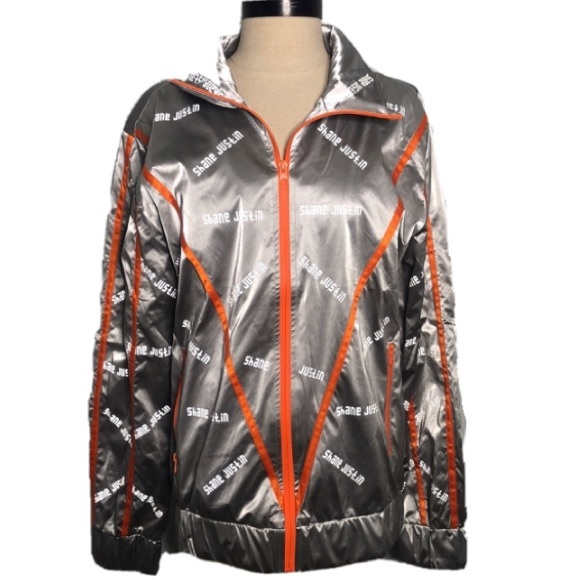 shane Justin | Jackets & Coats | Shane Justin Silver Orange Triangle ...